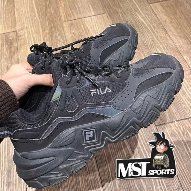 Fila Fila Predator 2 Black Warrior men and women lace-up low-top retro ...