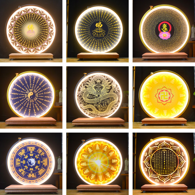 Household Buddha light Buddha statue background light Buddhist niche ...