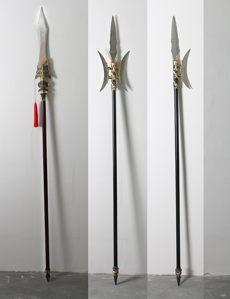Fang Tian painted halberd, weapon, spear, detachable red tassel, spear ...