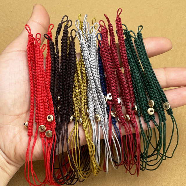 A203 Jewelry Store Keychain pendant rope flat knot copper buckle DIY ...