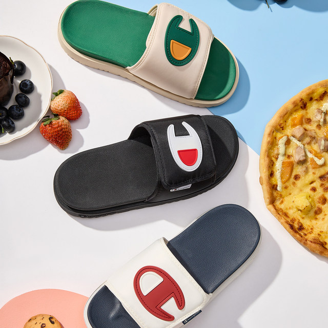 Champion champion slippers 2024 summer new men's stitching contrasting ...
