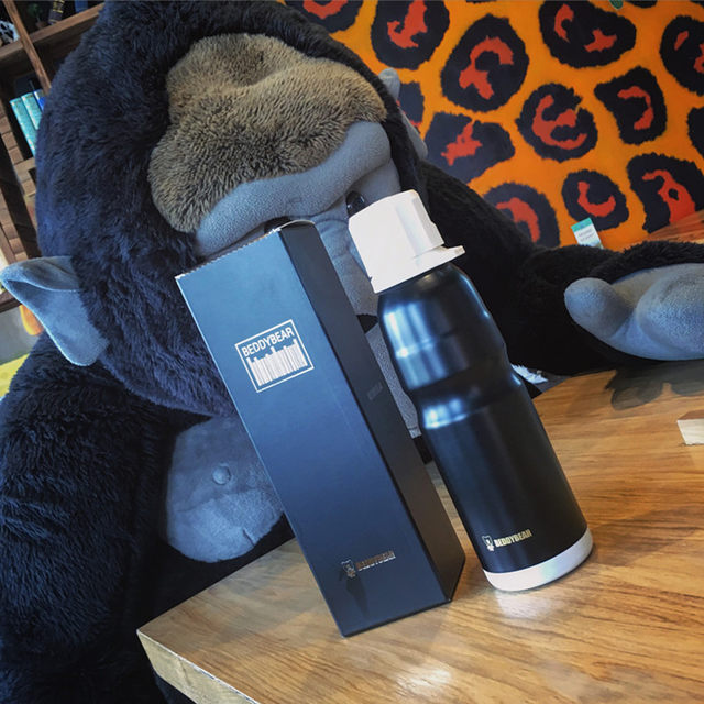 Strawberry Bear Cup, Bear Sports kettle Insulation Cup Outdoor 316 Stainless Steel Male Student ...