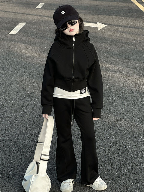 Girls spring clothing casual two-piece set 2025 new style mid-large ...