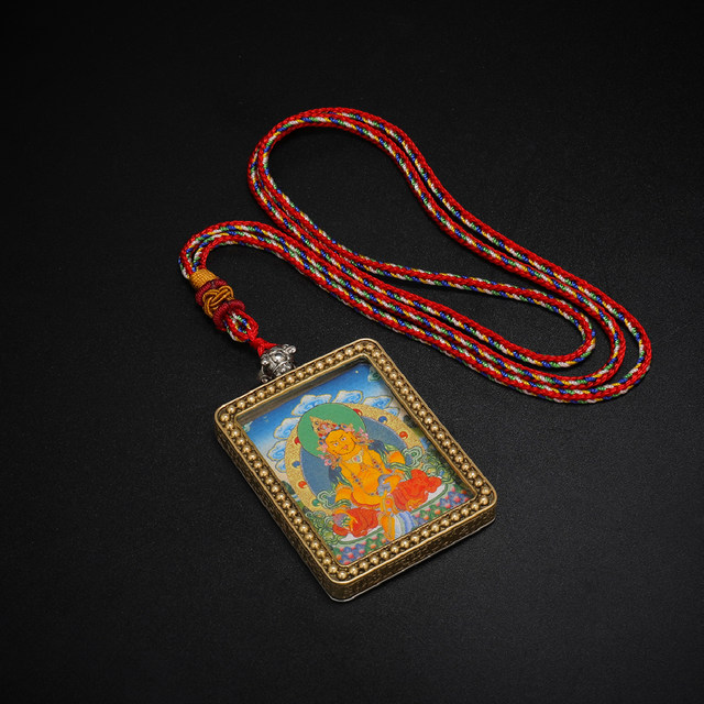 Rare Nepalese craft Tibetan silver thangka box two-color openable Gawu ...