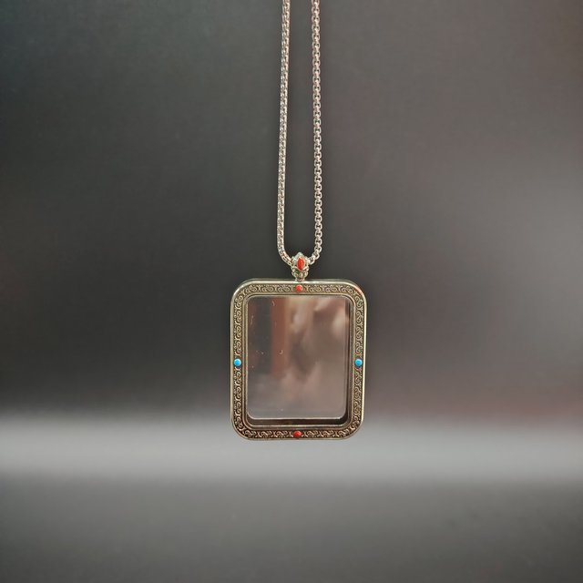 Tibetan Mani treasure thangka painting Gawu box pendant 4*5 double ...