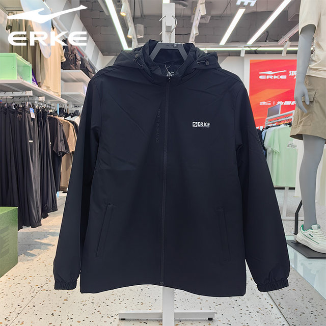 Hongxing Erke Jacket Men's 2024 Autumn New Outdoor Casual Hooded Sports ...