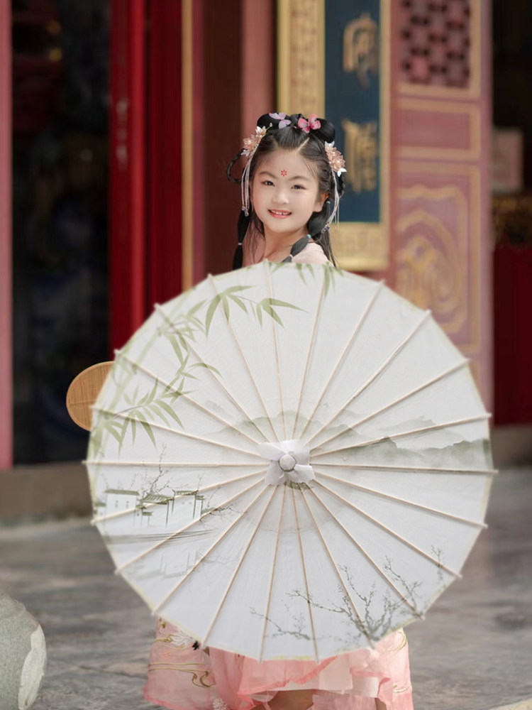 Children's Ancient Costume Umbrella - Ancient Style Oil Paper Umbrella ...