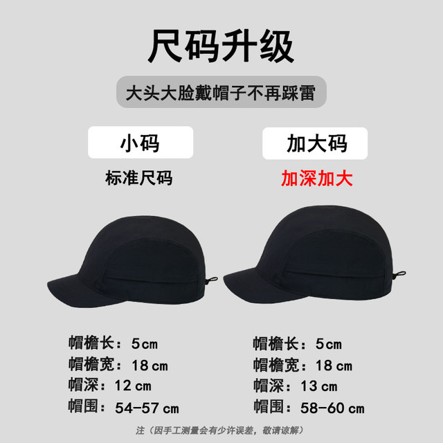 Fully enclosed hat men's trendy summer short brim hat men's solid color ...