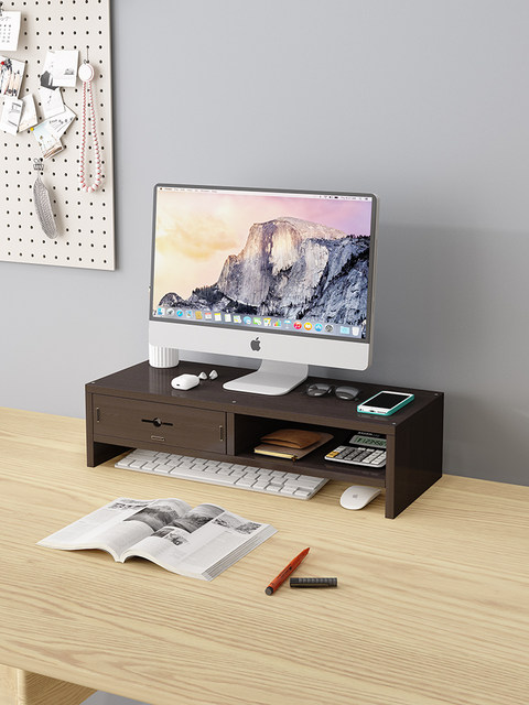 Computer monitor heightened shelf base bracket office desktop desktop ...
