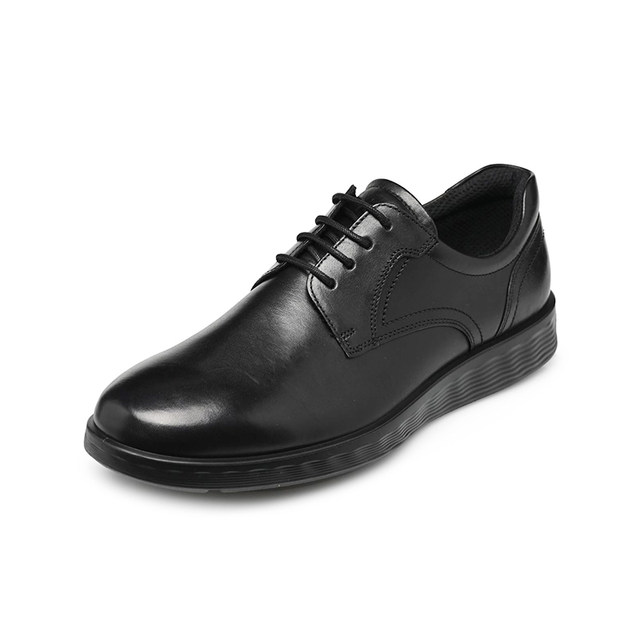 ECCO/Aibu men's shoes round toe simple derby shoes cowhide shoes ...