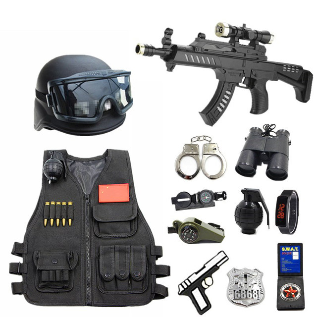 Children's Little Police Toy Set Black Cat Sheriff Hat Boy Special ...