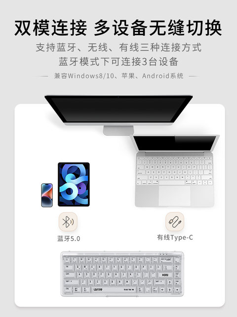 LOFREE Luo Fei 1%Man Wireless Bluetooth Machine Dual Model Keyboard ...
