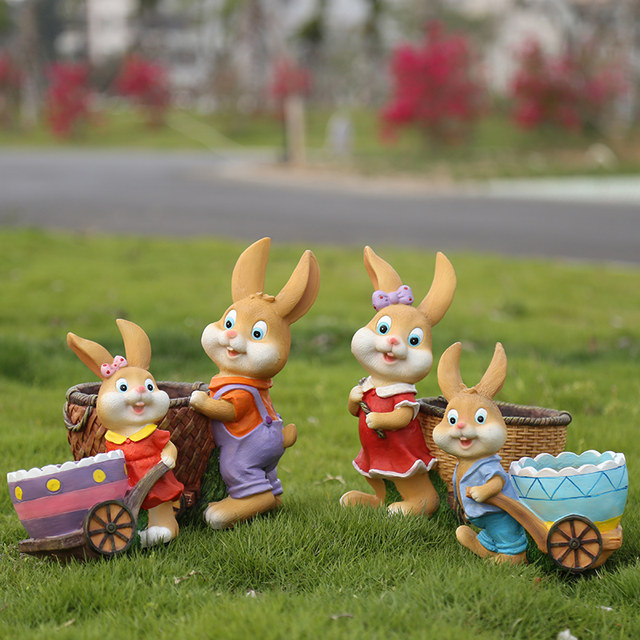 Outdoor garden courtyard villa gardening cartoon animal large resin ...