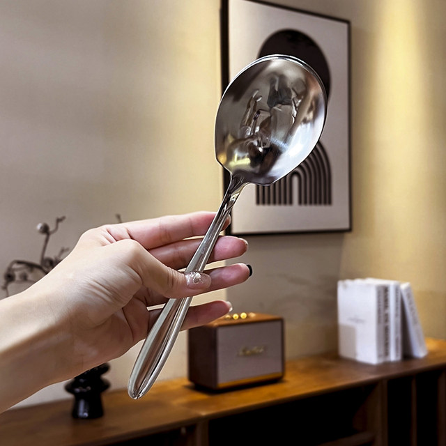 Thickened stainless steel spoon hotel restaurant meal sharing spoon ...