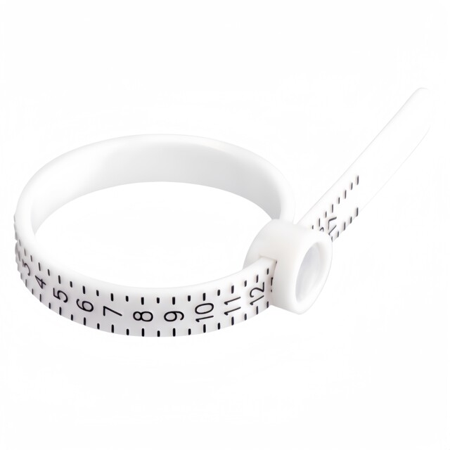 Ring measurement with magnifying glass soft ruler finger size ...