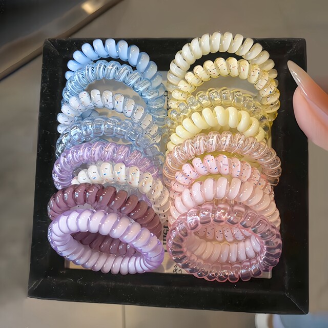 High-quality grape coconut coconut polka dot phone cord hair tie, fresh ...