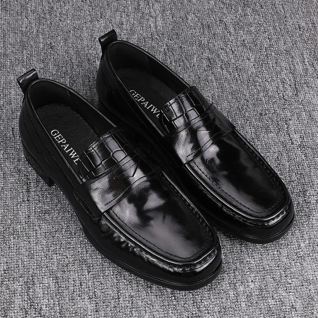 European men's shoes 2024 new slip-on formal business casual shoes men ...