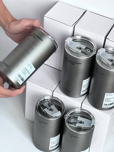 Niche coffee cup office stainless steel cup accompanying ice American ...