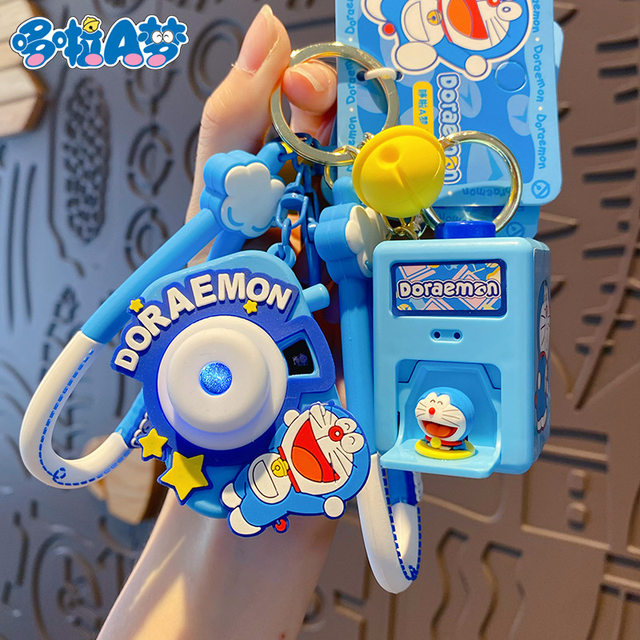 Genuine Doraemon Camera Projection Car Keychain Exquisite Female ...
