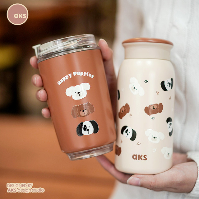 aks water cup 2024 new women's thermos cup women's cup 316 stainless steel girls' high-looking ...