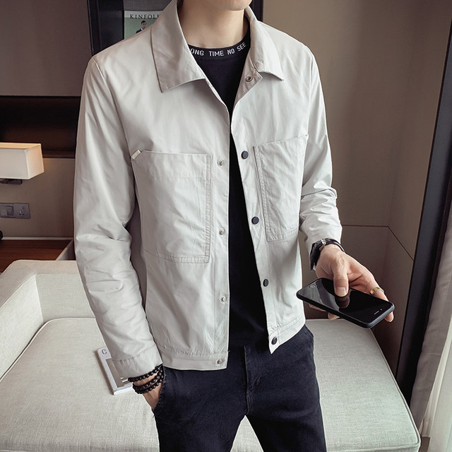 Spring parka Casual jacket XS lapel boys silm Casual Outwear small size ...