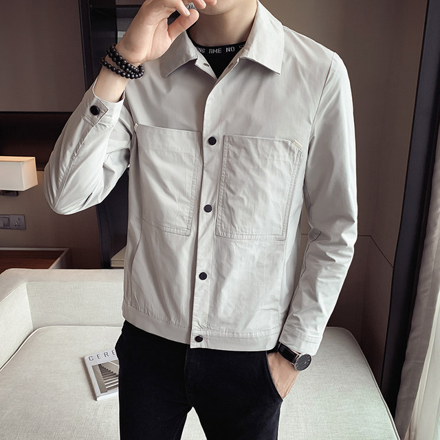 Spring parka Casual jacket XS lapel boys silm Casual Outwear small size ...