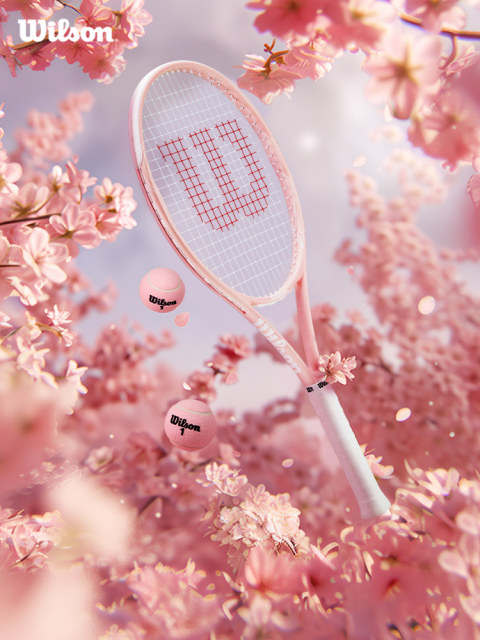 Wilson Wilson 2025 new cherry blossom pink tennis racket for girls ...