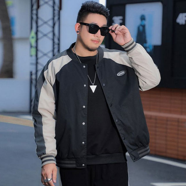 Chao Fat Spring and Autumn Plus Fertilizer Speed American Jacket Men's ...