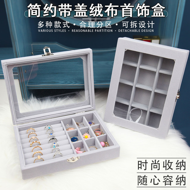 Jewelry Earring Storage Box Style Jewelry Box Portable Vintage Small ...