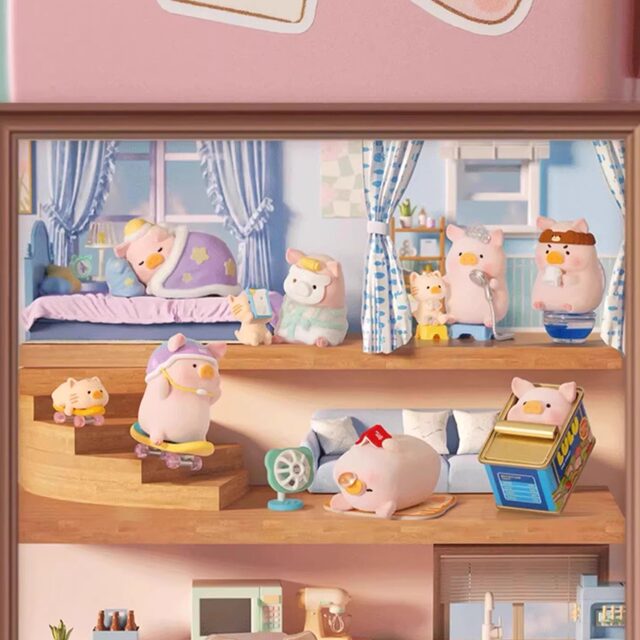 Genuine canned pig LuLu pig house pig companion flocking blind box ...
