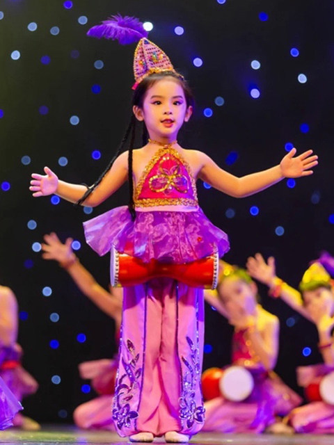 Douyin Zijin dance same style children's costumes Xixia drum baby ...