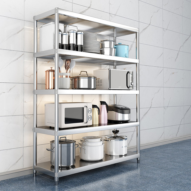 Thick stainless steel shelves house kitchen shelf landing multi -layer ...