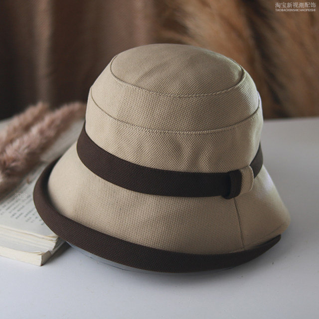 Versatile fisherman hat women's autumn and winter Hepburn style women's ...