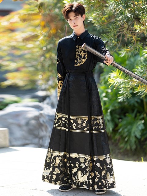 Men's Hanfu full set of costumes a whole set of Chinese style horse ...