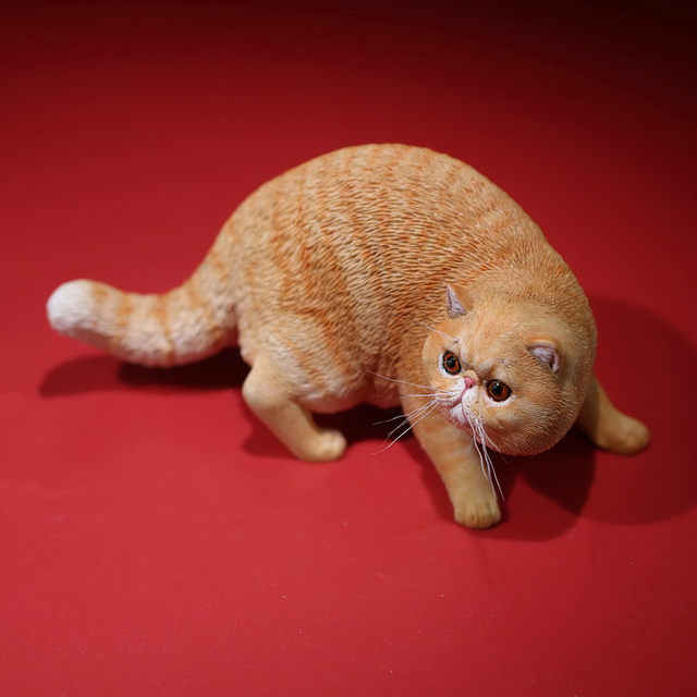 Mrz official Garfield model exotic shorthair cat figure simulation pet ...