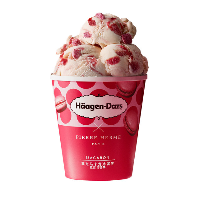 Haagen-Dazs Ice Cream Pint Strawberry Raspberry Haute Couture Macaron ...