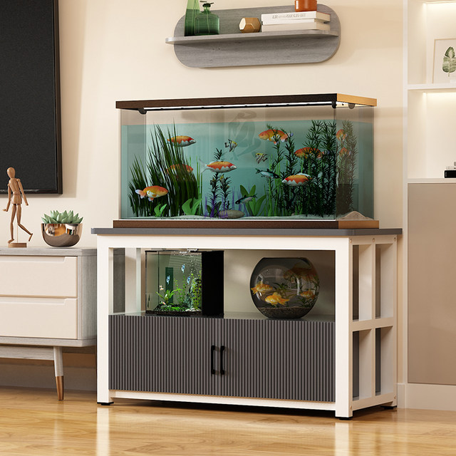 Simple household floor-standing fish tank cabinet base cabinet small ...