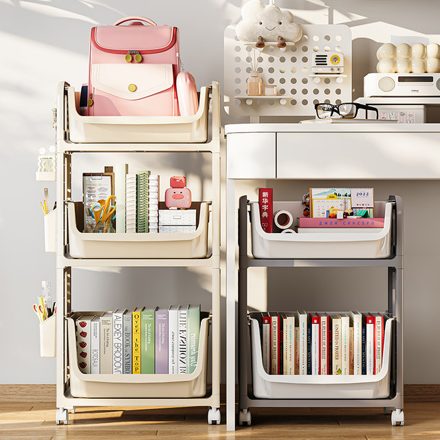 School bag storage rack, household dormitory under-table bookshelf ...