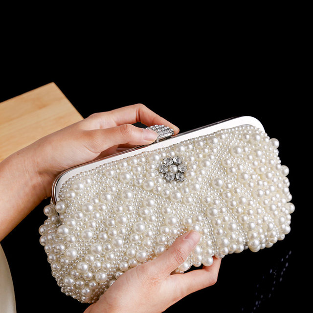 Dinner handbag, pearl handbag, women's banquet clutch, cheongsam bag ...