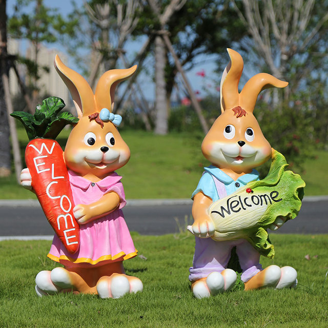 Garden decorative courtyard creative cartoon rabbit decoration ...