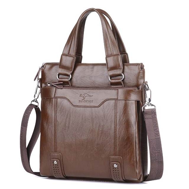 Shuai Tong Kangaroo Men's Bag Handbag Men's Business Casual Cowhide ...