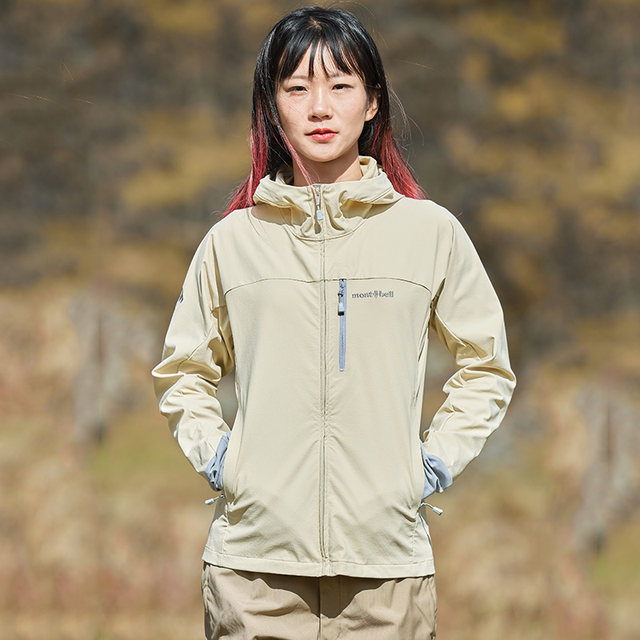 montbell Japanese montbell outdoor hooded soft shell women's autumn and ...