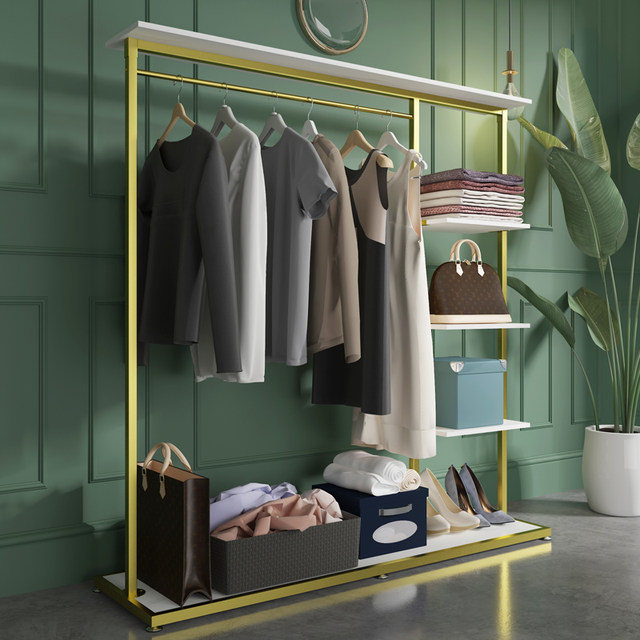 Cloak rack floor -to -ceiling bedroom Hanging hanger Household Nordic ...