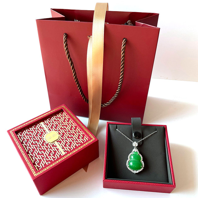 Exquisite Guo Chao Ancient French Fund inheritance Box Emerald Box Jade ...