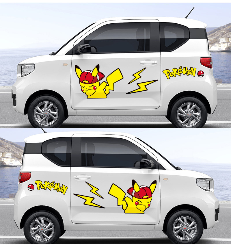 Adesivo Wuling Hongguang Mini EV - Pikachu Cartone Animato Intera Auto