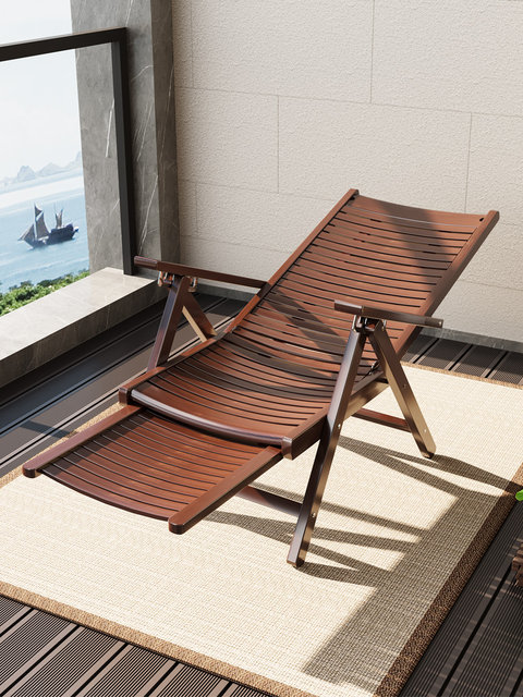 Bamboo lounge chair folding summer nap chair for the elderly, nap chair ...