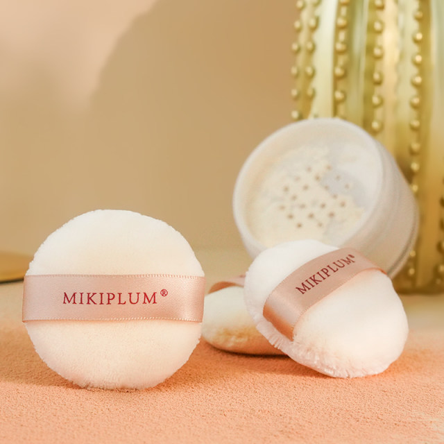 MIKIPLUM plush material, small plush powder puff, soft and skin-friendly, strong gripping power ...