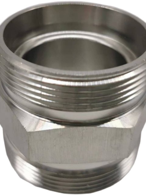 1C stainless steel 304 metric threaded ferrule joint double clip ...