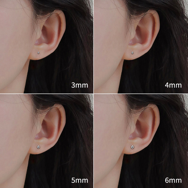 Medical titanium alloy earrings for pierced ears, women's titanium ...