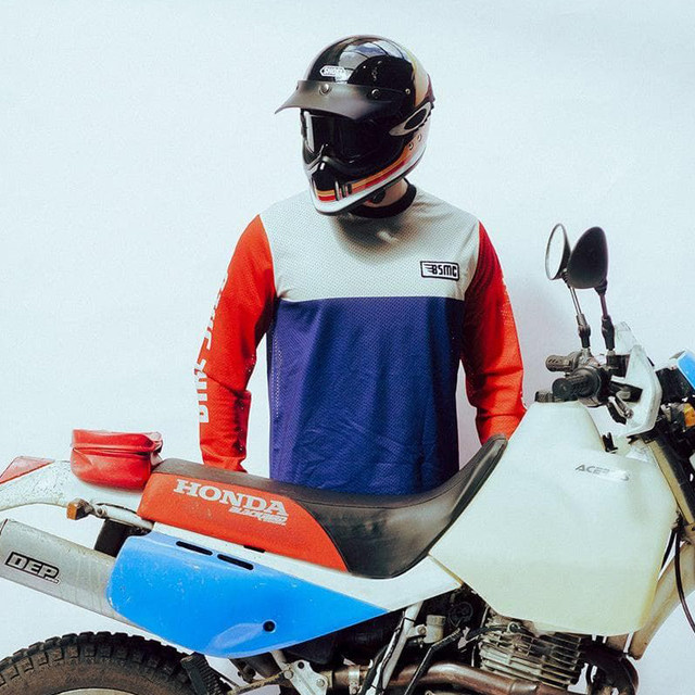 New summer motorcycle riding suit men's breathable long-sleeved off ...